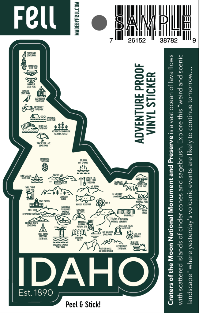 Idaho Map Sticker